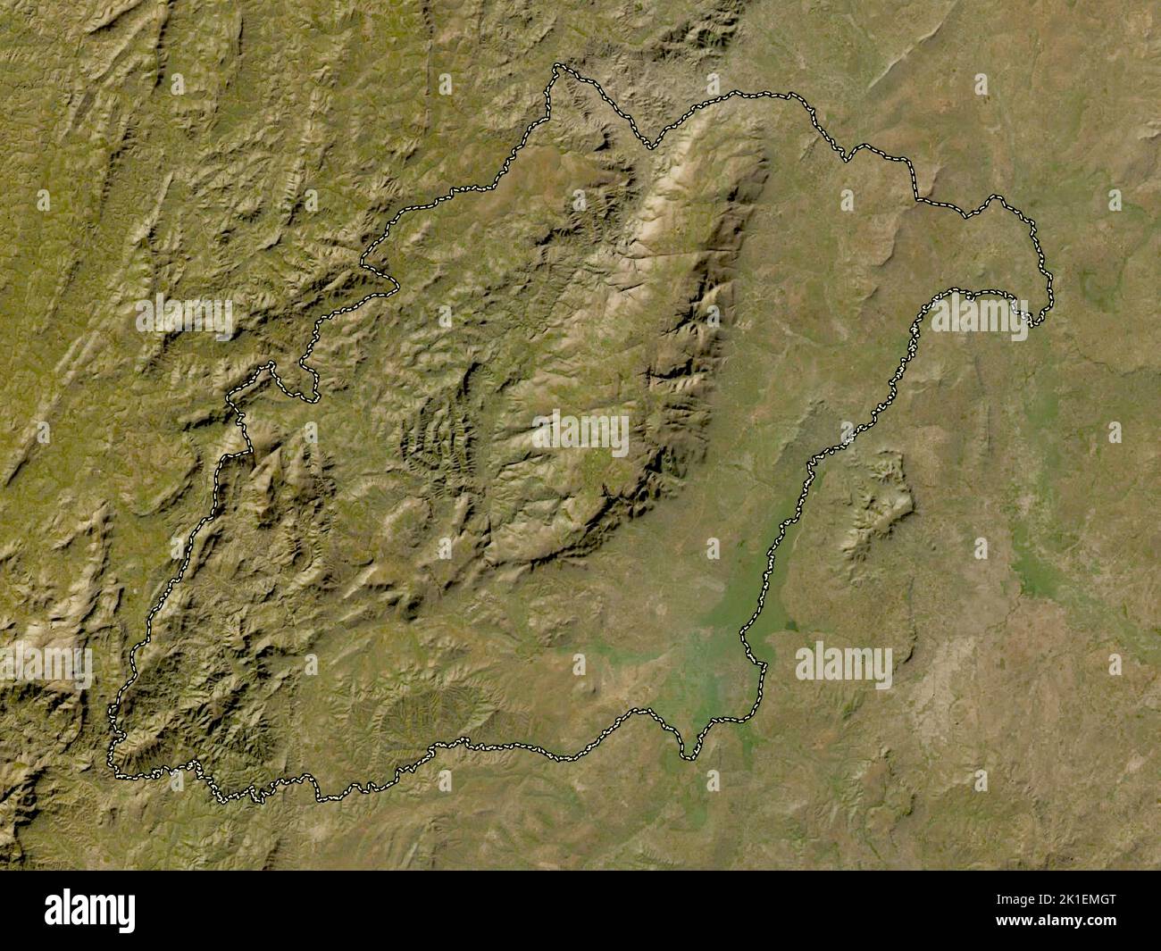 Rutana, province of Burundi. Low resolution satellite map Stock Photo ...