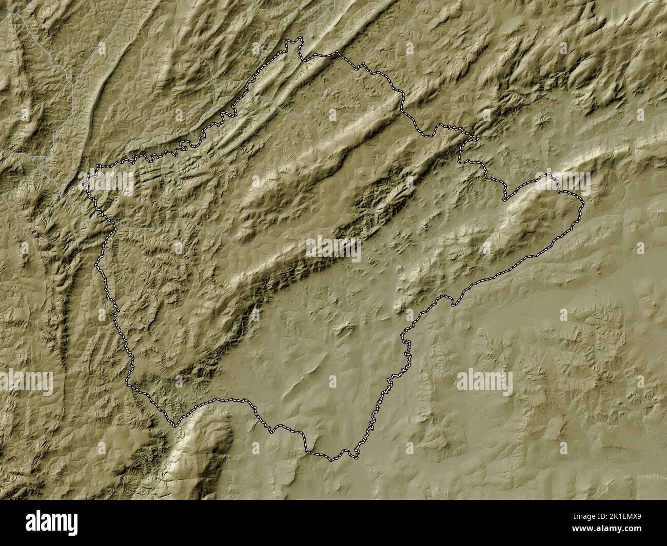 Ruyigi, province of Burundi. Elevation map colored in wiki style with ...