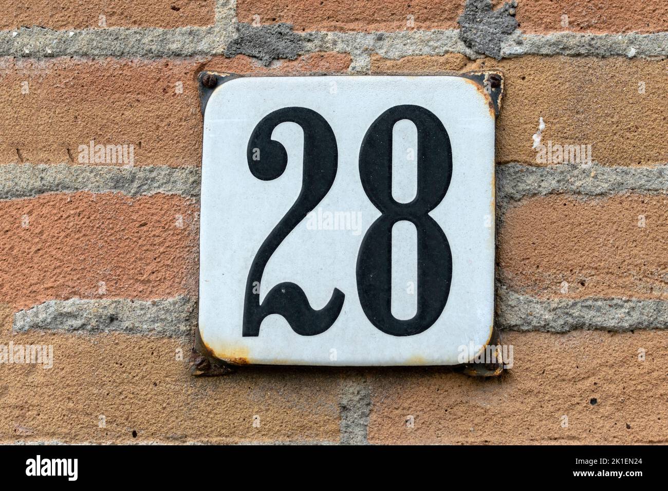 Close Up House Number 28 At Amsterdam The Netherlands 15-9-2022 Stock ...