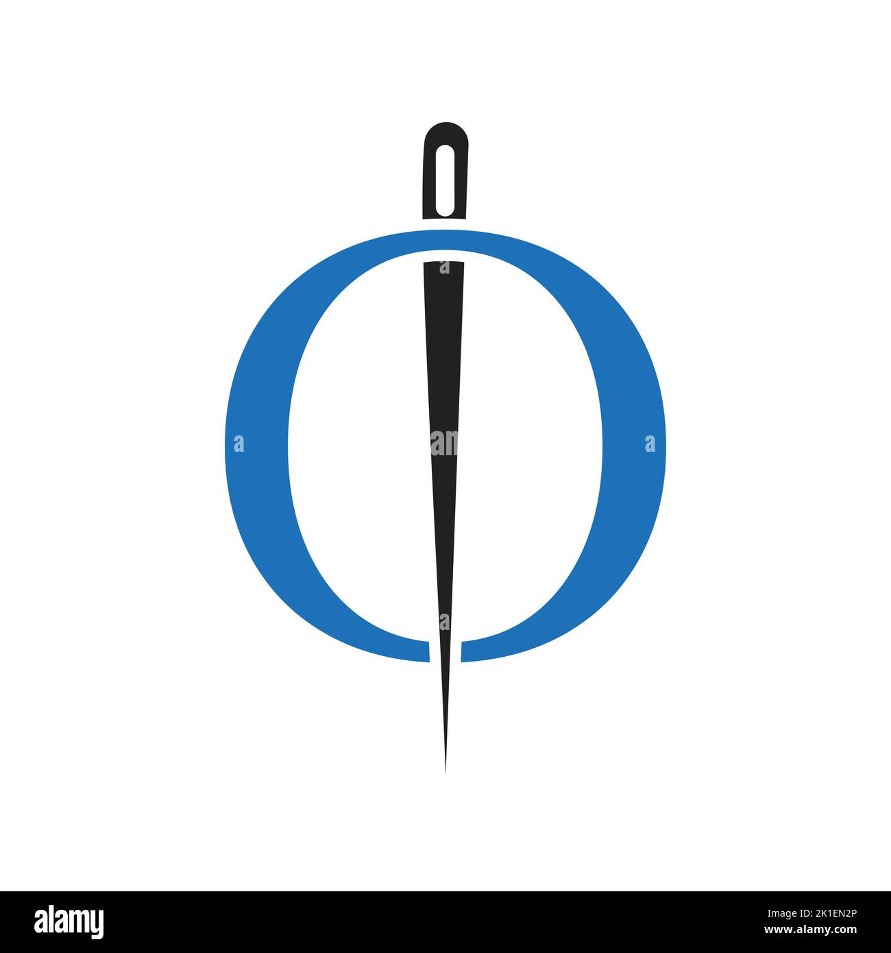 Letter O Tailor Logo, Needle and Thread Combination for Embroider ...