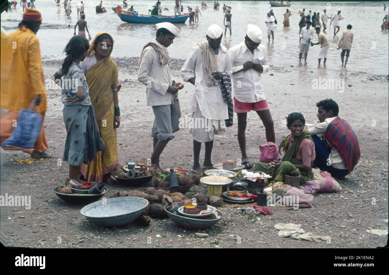 Buying Items for Offering, Dindi Fair, Maharashtra Stock Photo - Alamy