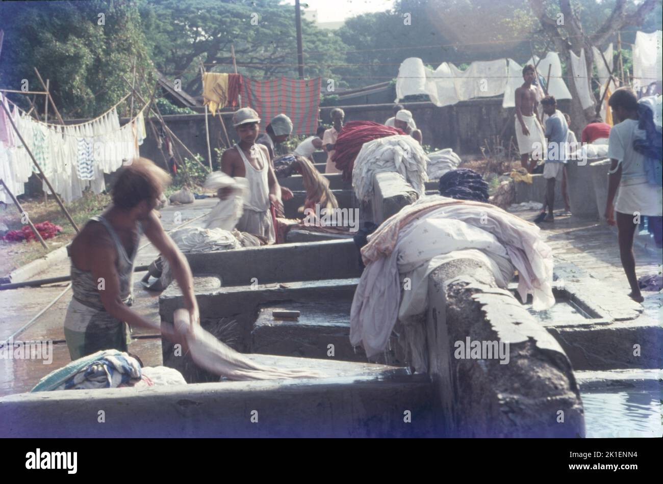 Dhobi Ghat, Cloth Washing Place, Mumbai Stock Photo - Alamy