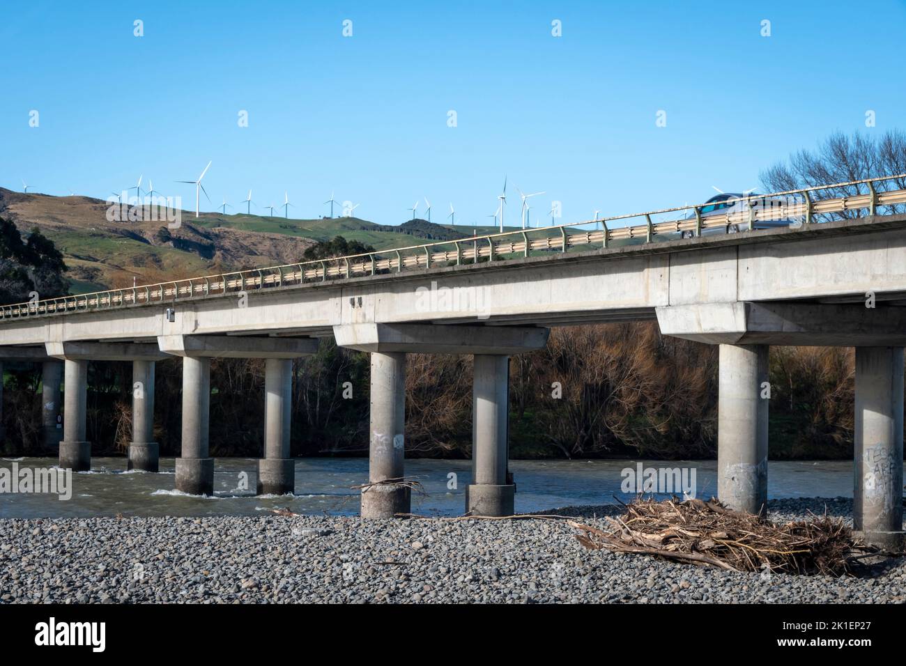 Bridge over Pohangina River, Ashurst, Manawatu, North Island, New ...