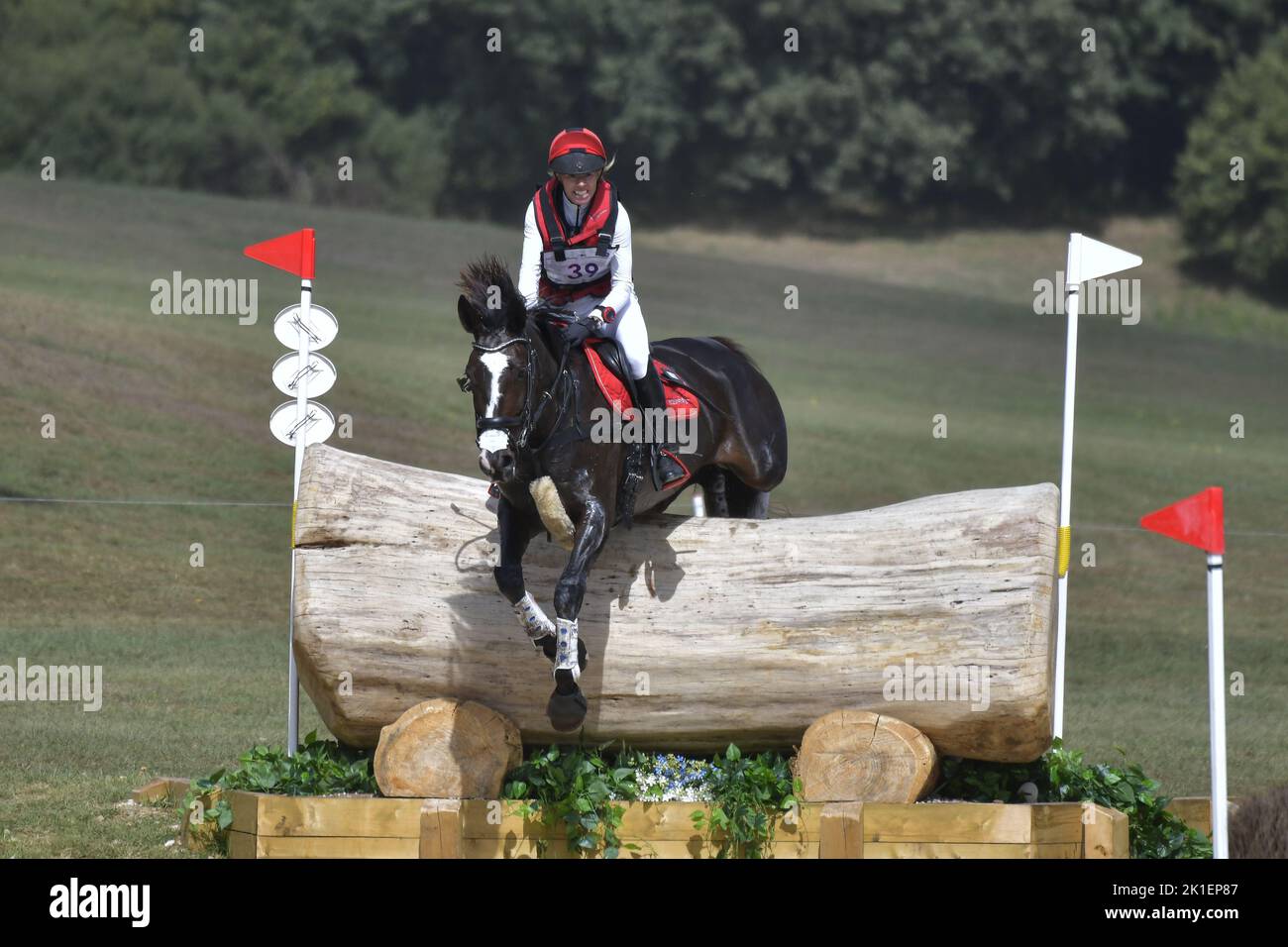 Mia Hastrup (DEN) riding Shjbrin during the cross-country course of the ...
