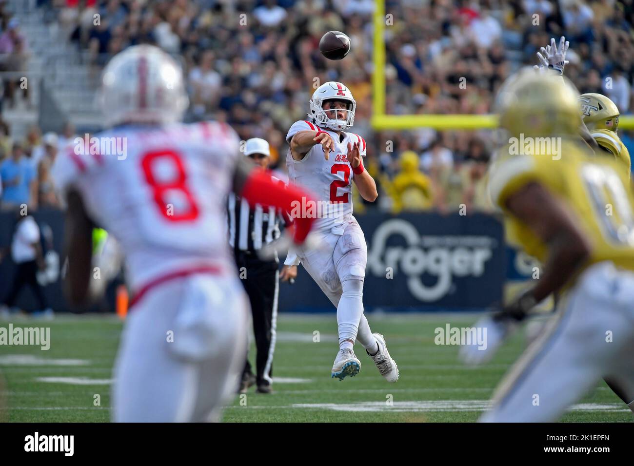 Atlanta, GA, USA. 17th Sep, 2022. Mississippi Rebels quarterback Jaxson ...