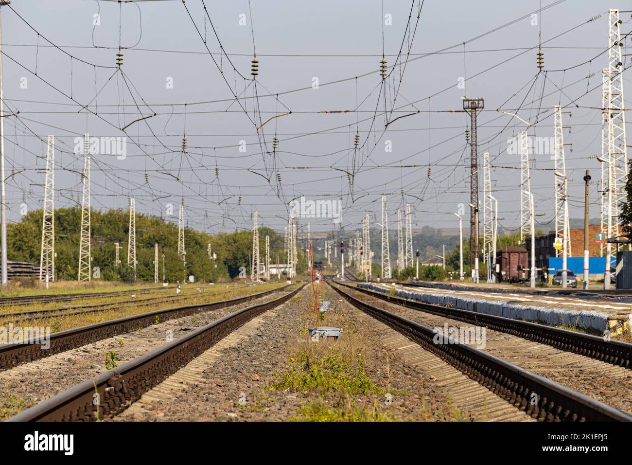 Train tracks without train hi-res stock photography and images - Alamy