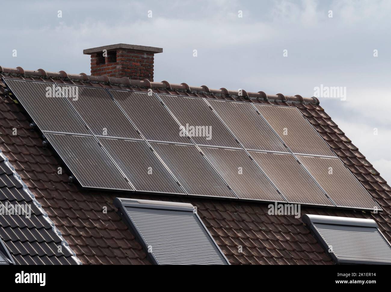extremely dirty and old solar panels Stock Photo - Alamy