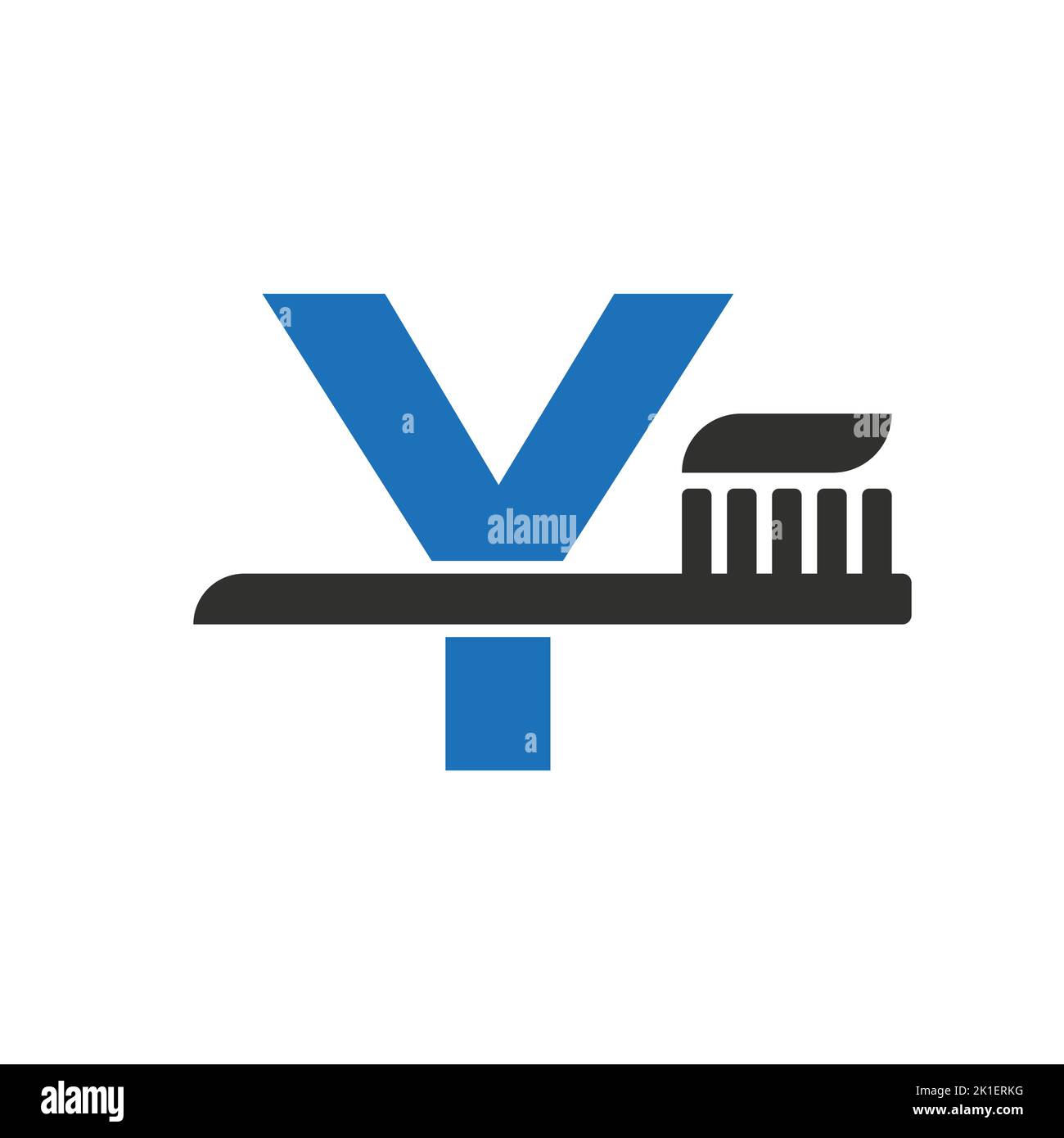 Initial Letter Y Dental Logo Combine With Tooth Brush Symbol Template ...