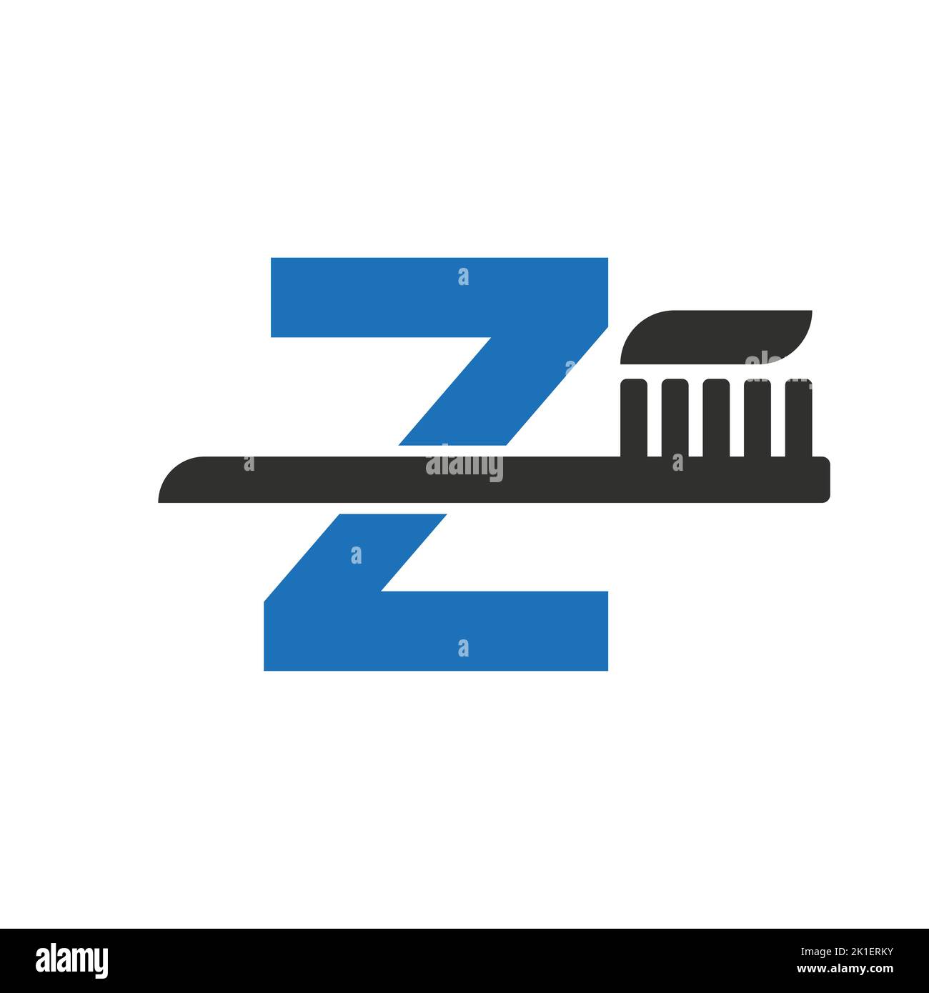 Initial Letter Z Dental Logo Combine With Tooth Brush Symbol Template ...