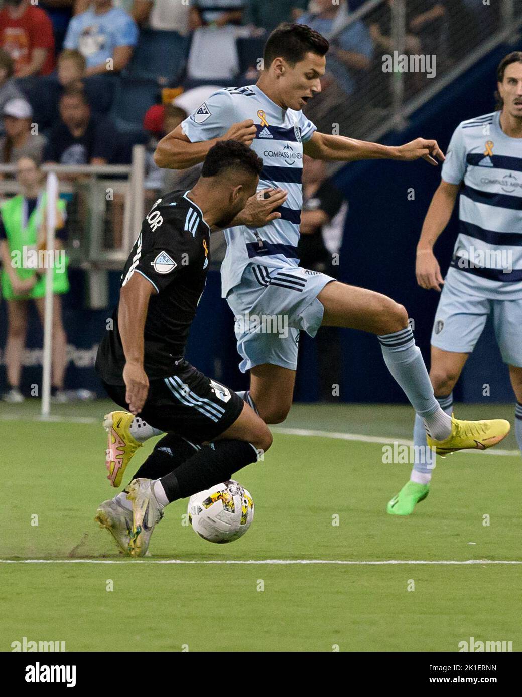Overland Park, Kansas, USA. 16th Sep, 2022. Sporting KC forward Daniel ...