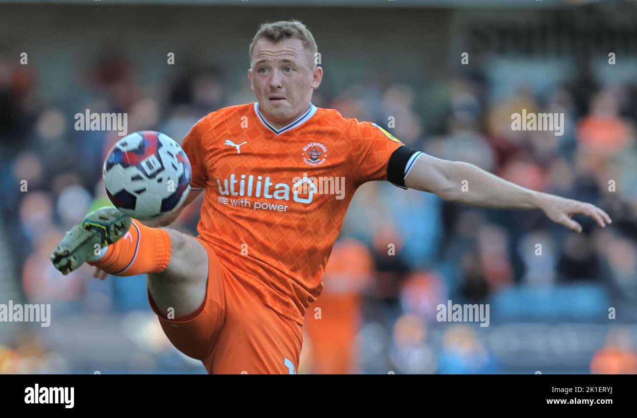 LONDON ENGLAND - SEPTEMBER 17 : Shayne Lavery of Blackpool in action ...