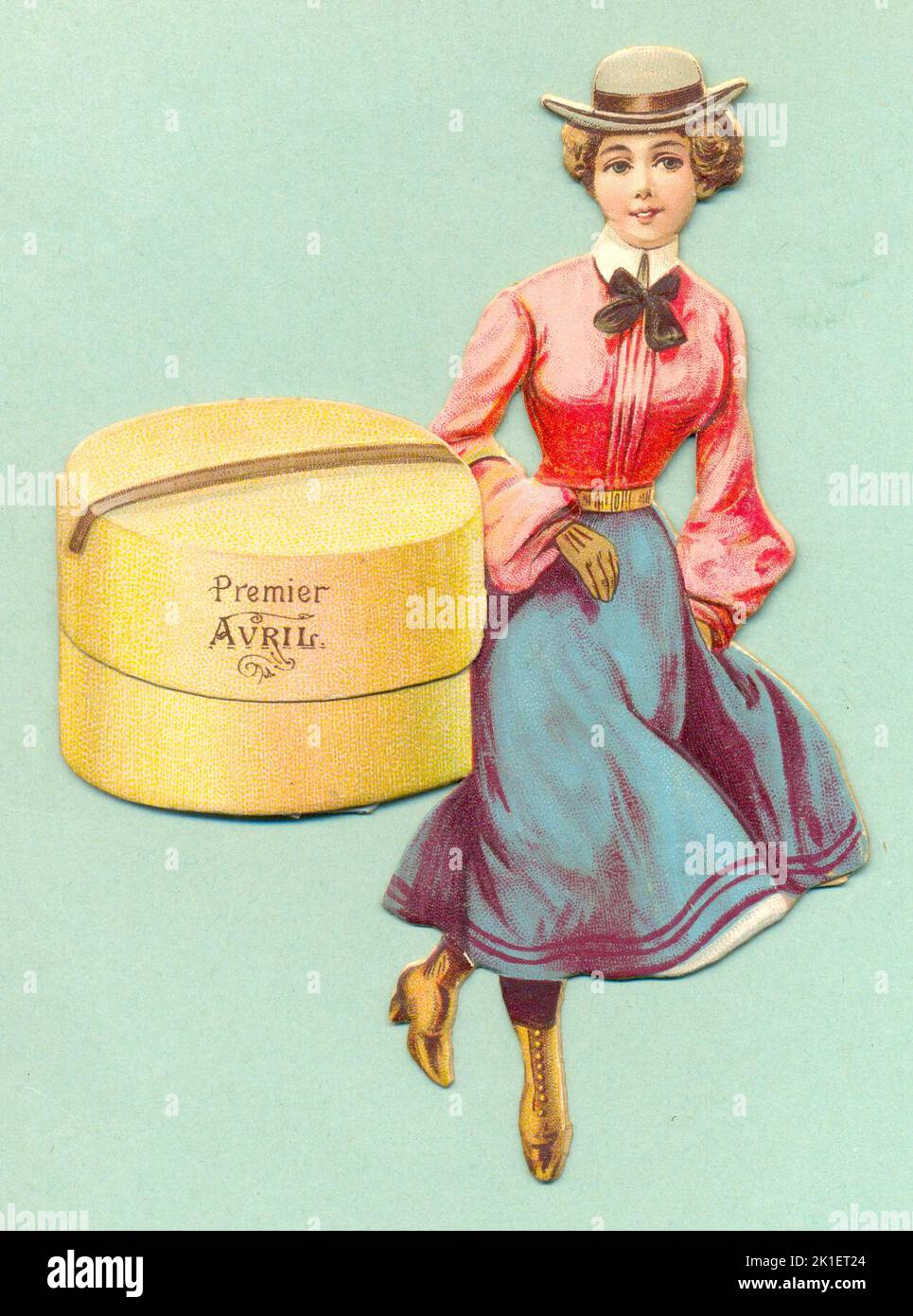 French greeting card for Premier Avril, the 1st April circa 1905 Stock Photo - Alamy