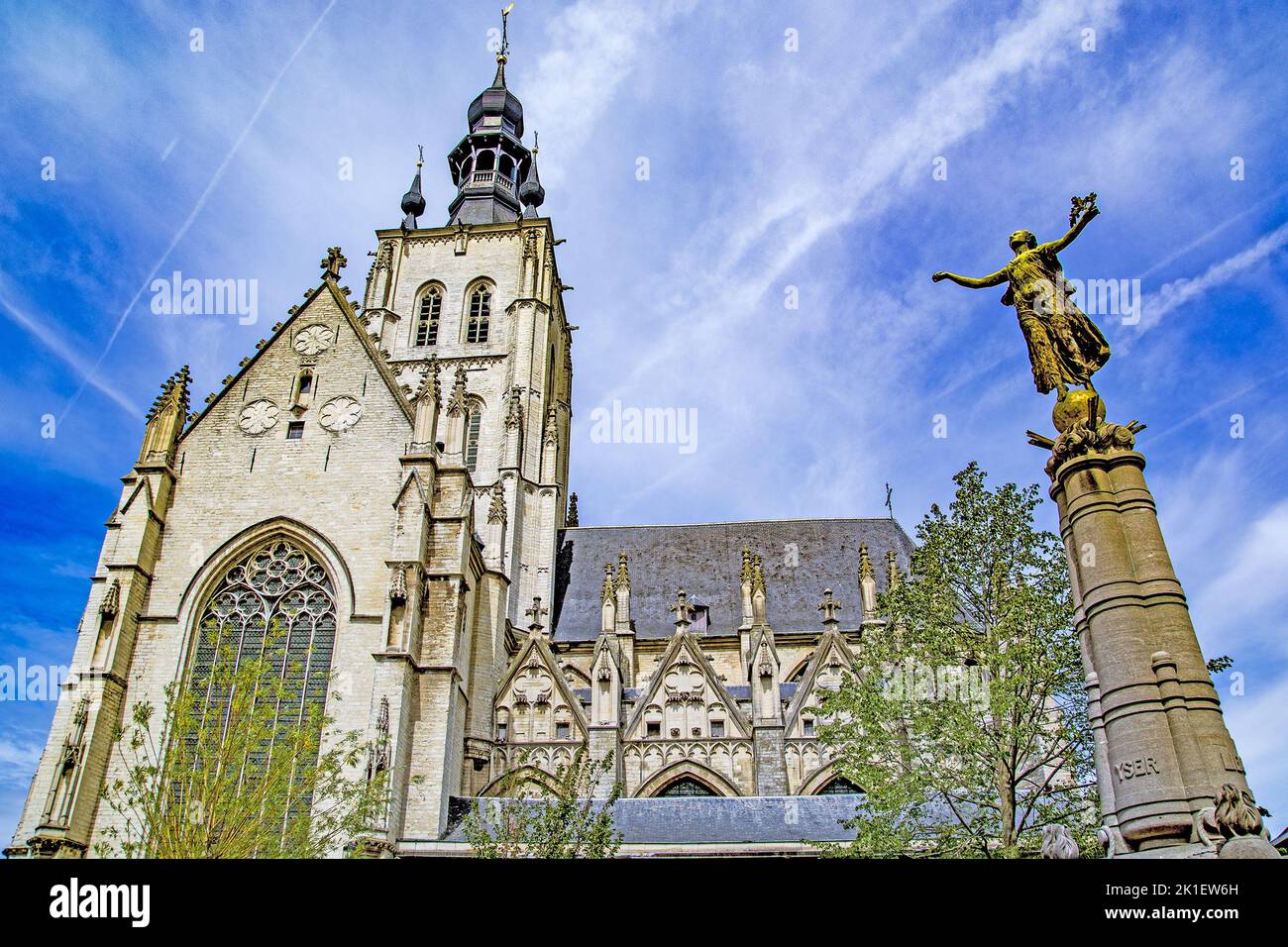 Church in Tienen, city in Flemish Brabant province, Flanders, Belgium ...
