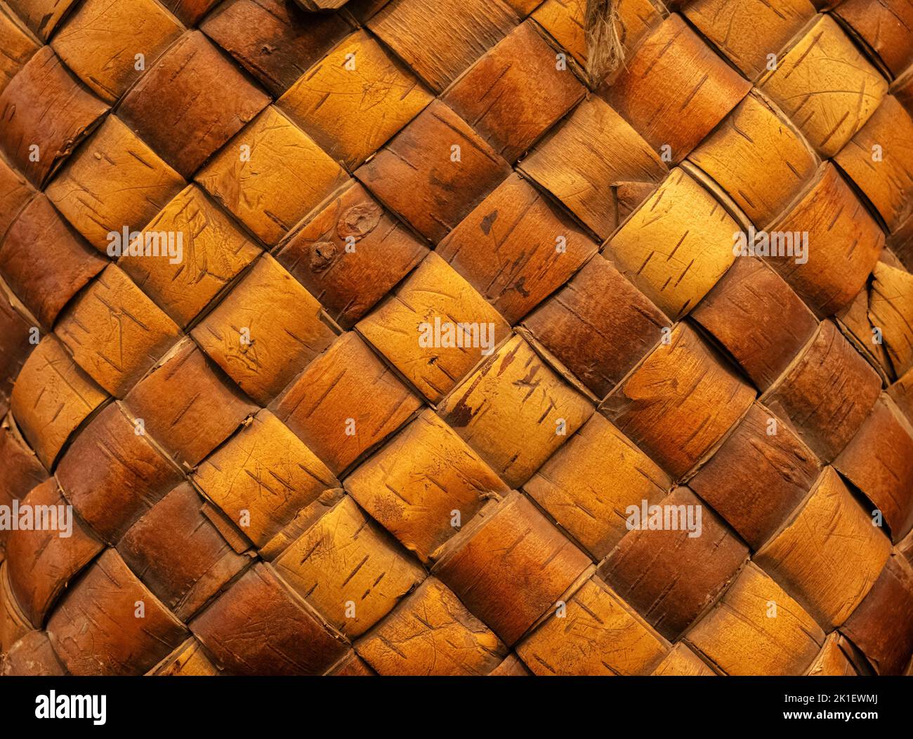 Wicker background from birch bark strips. Natural material. Texture of ...