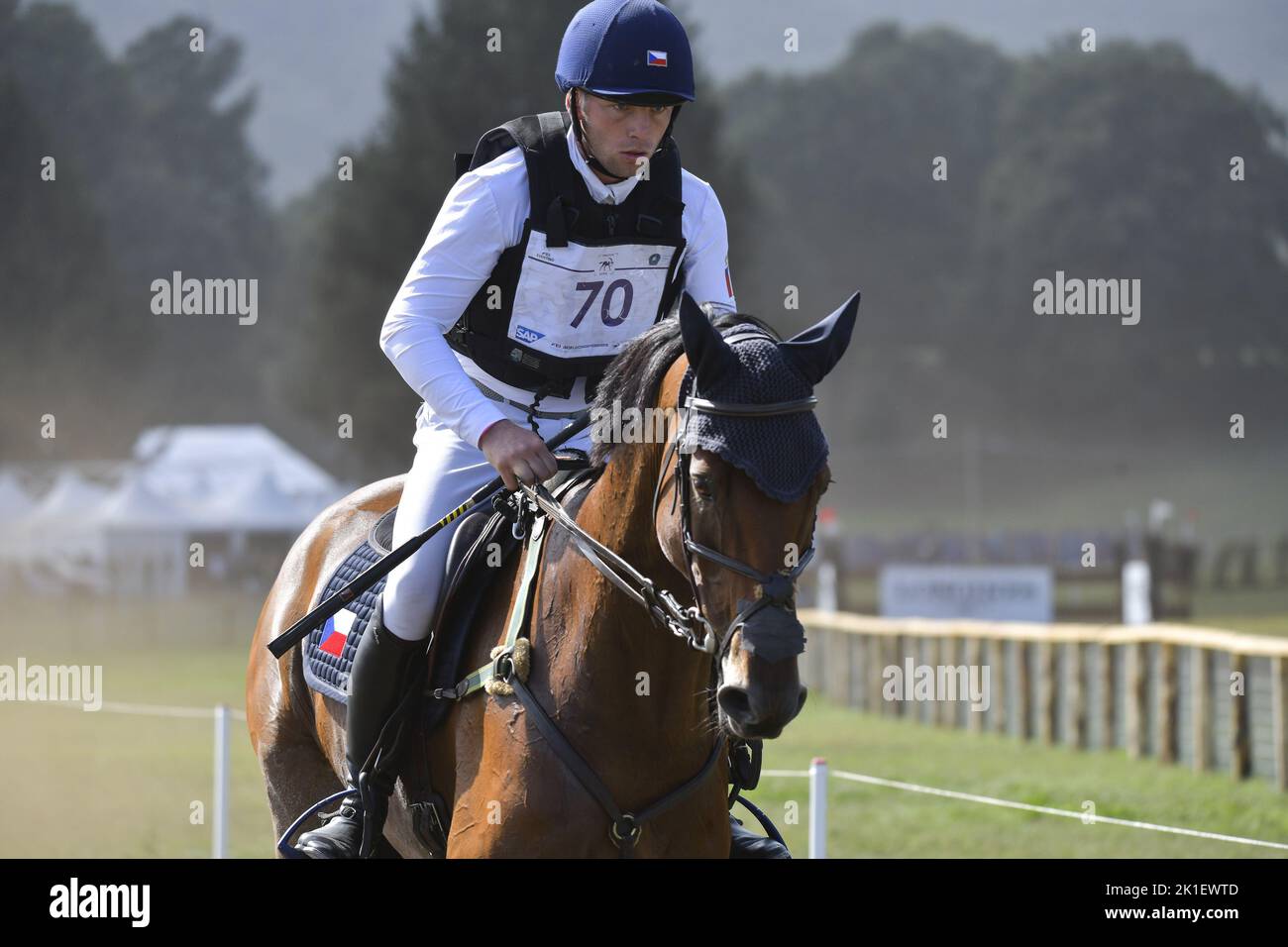 Miloslav Prihoda (POL) riding Ferreolus Lat during the cross-country ...