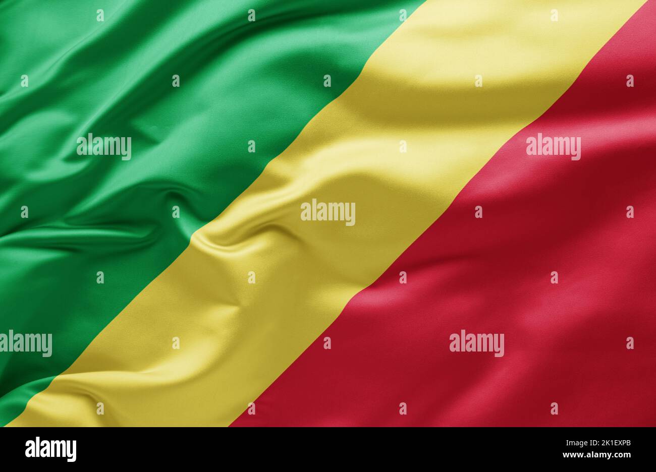 Waving national flag of Republic of the Congo Stock Photo - Alamy