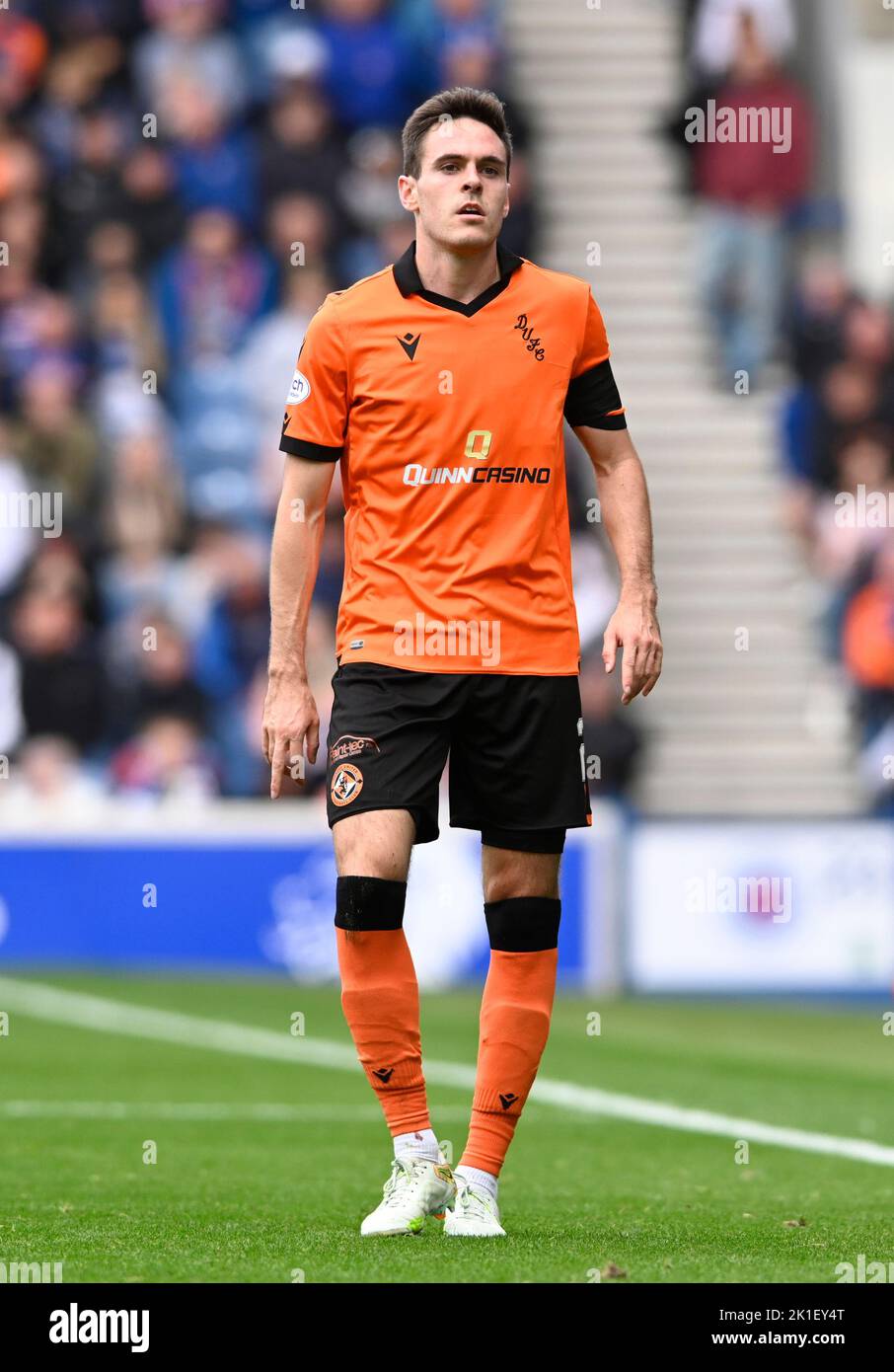 Glasgow, , 17th September 2022. Liam Smith of Dundee Utd during the ...