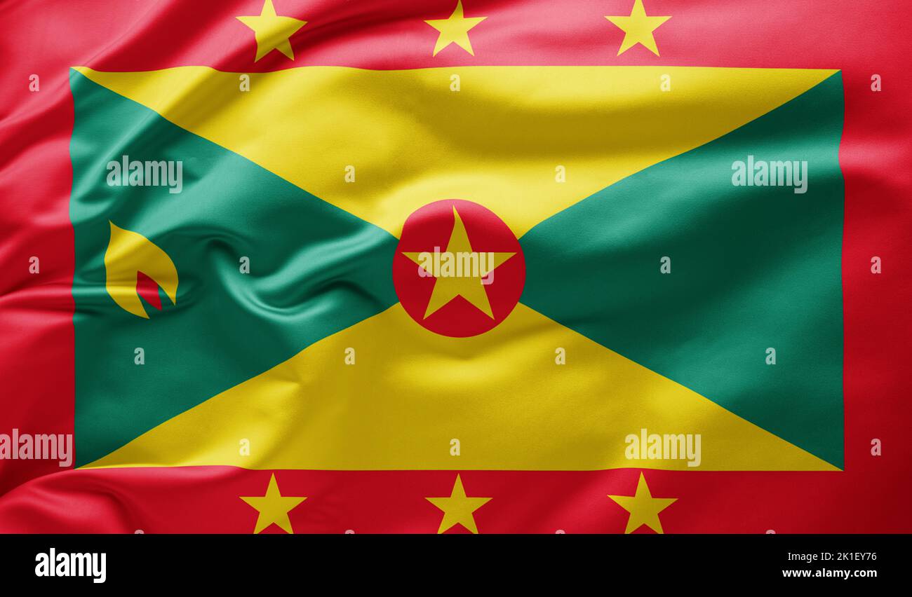 Waving national flag of Grenada Stock Photo - Alamy