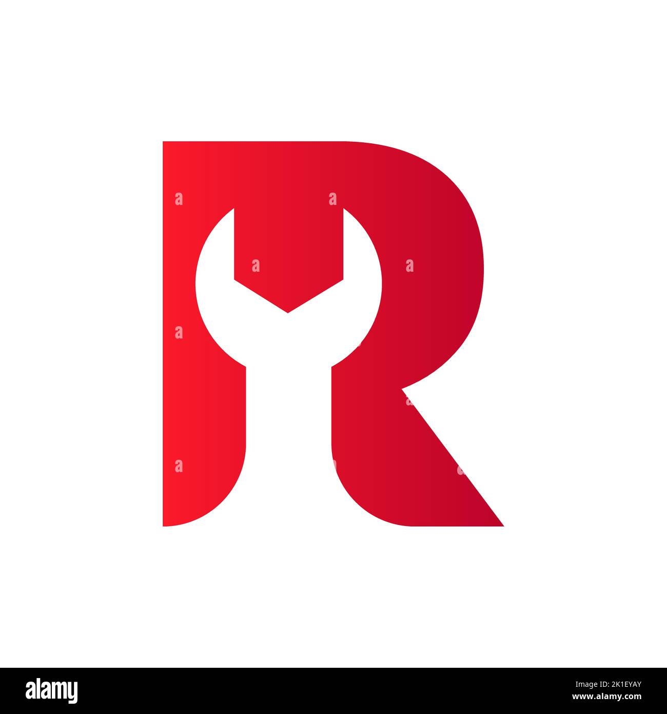 Letter R Wrench Symbol For Real Estate, Building, Construction Repair ...