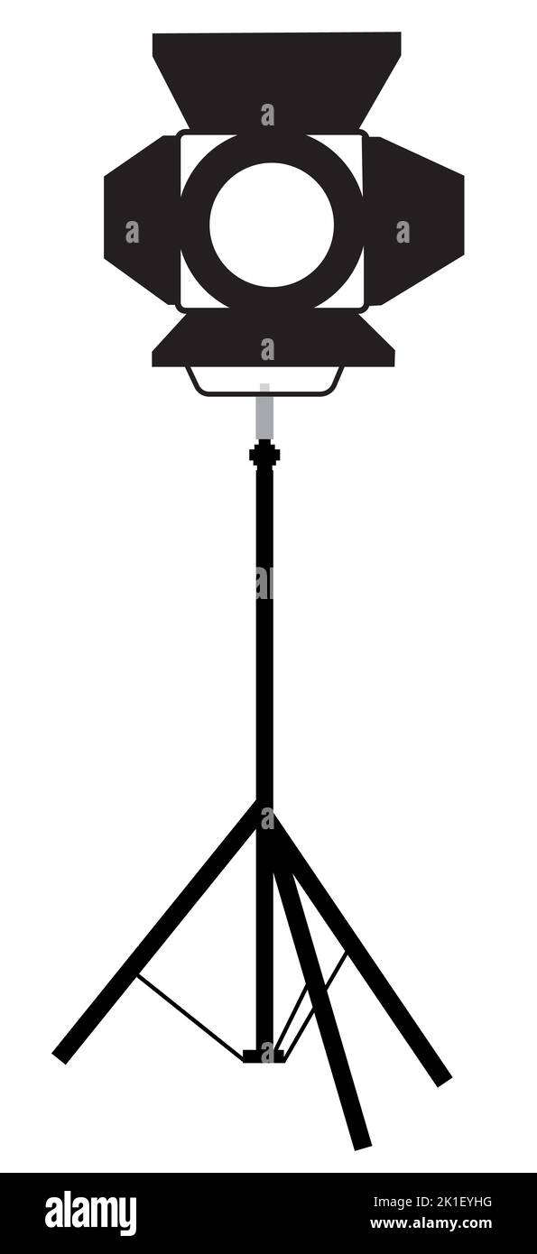 spotlight icon on white background. Movie spotlight sign. studio lamp ...