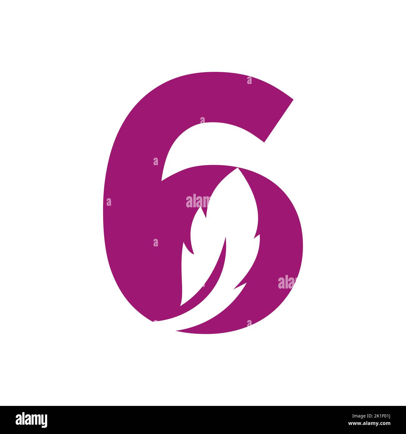 Letter 6 Bird Feather Logo Design Concept For Law Identity Vector ...