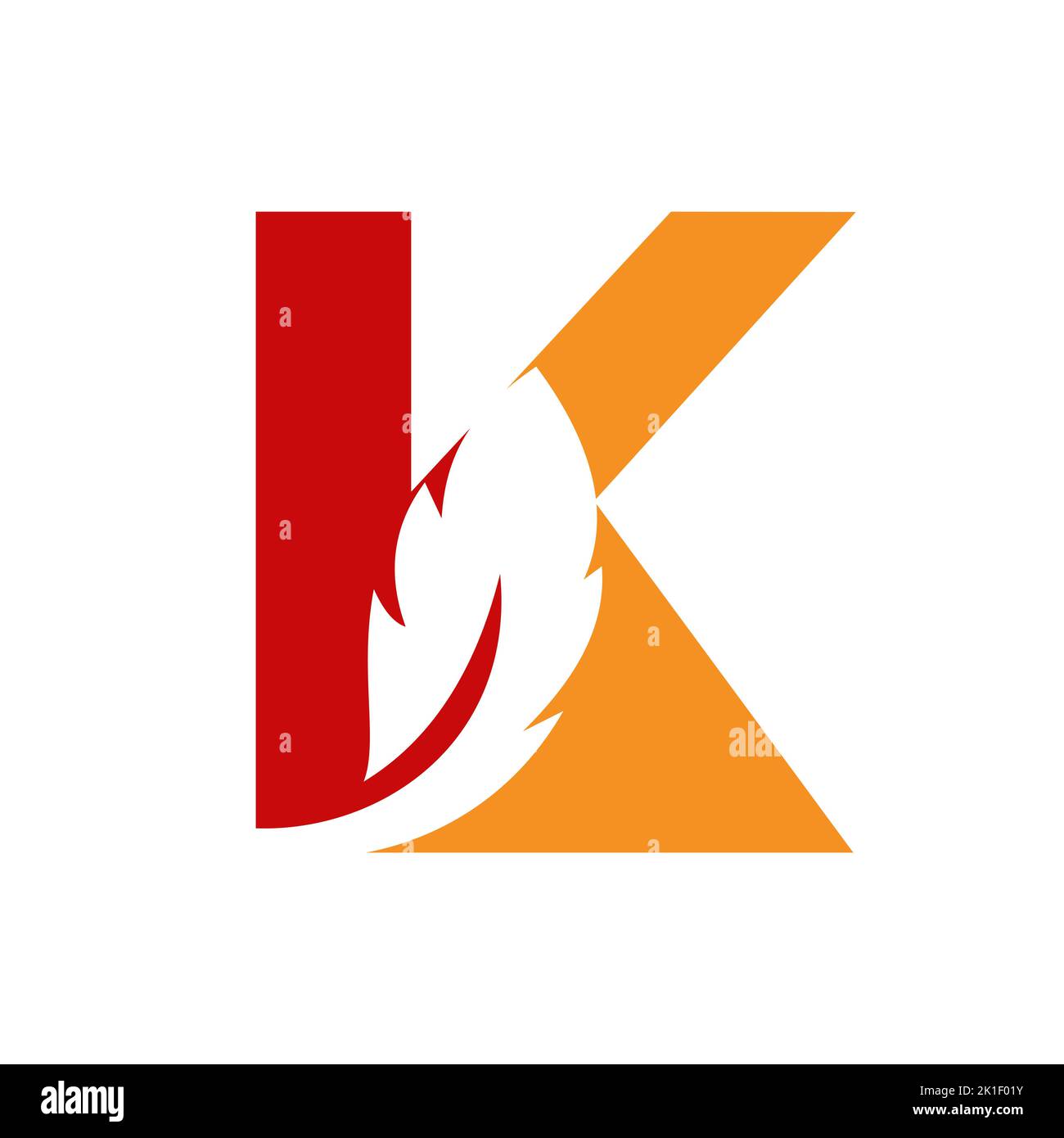 Letter K Bird Feather Logo Design Concept For Law Identity Vector ...