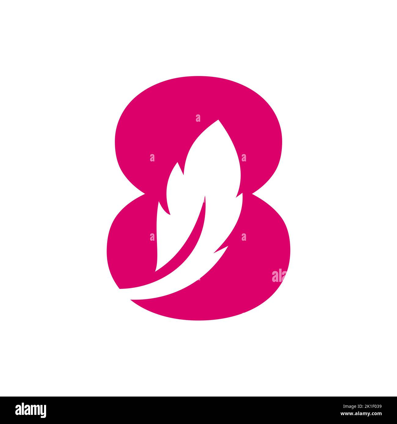 Letter 8 Bird Feather Logo Design Concept For Law Identity Vector ...