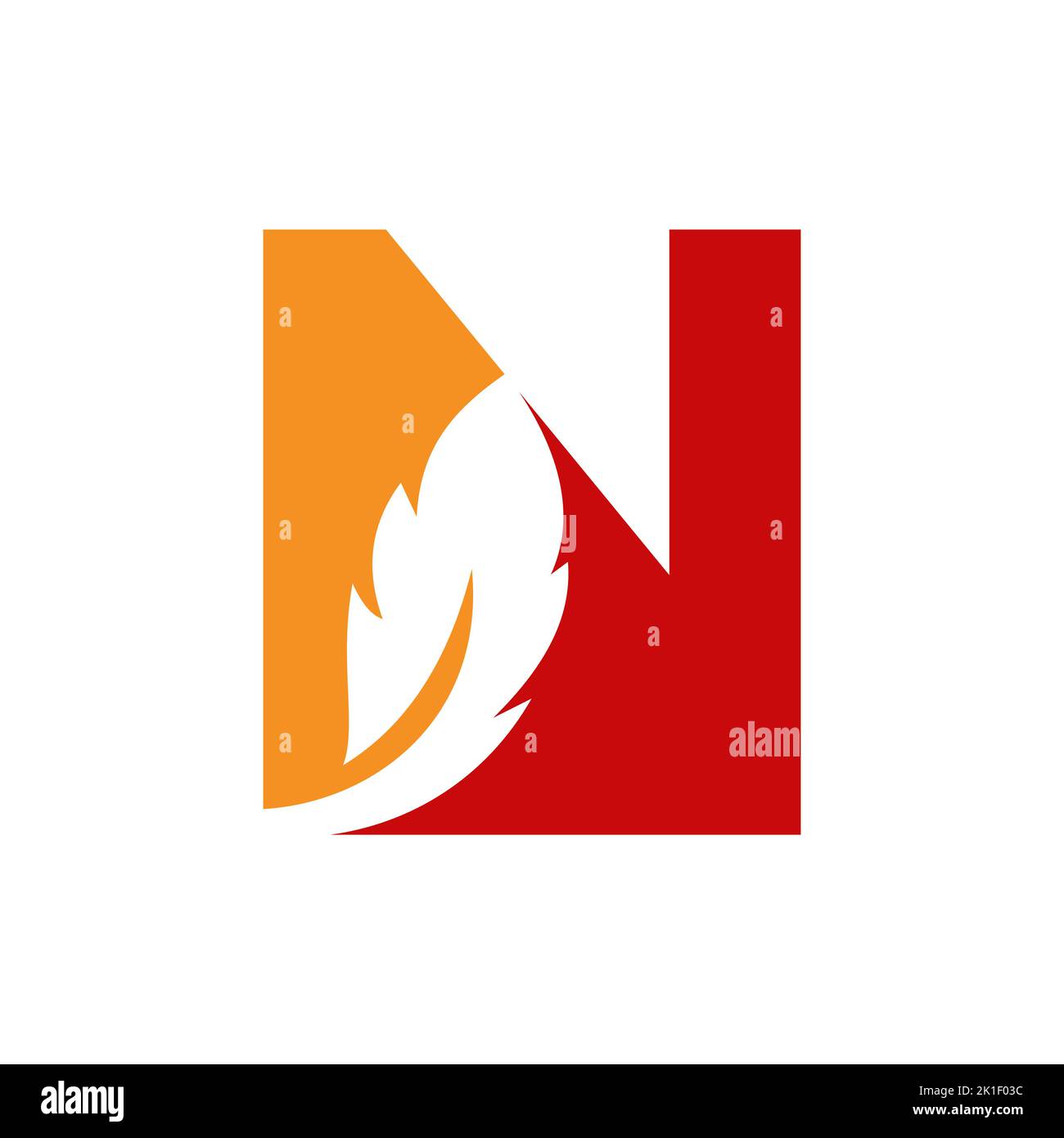 Letter N Bird Feather Logo Design Concept For Law Identity Vector ...