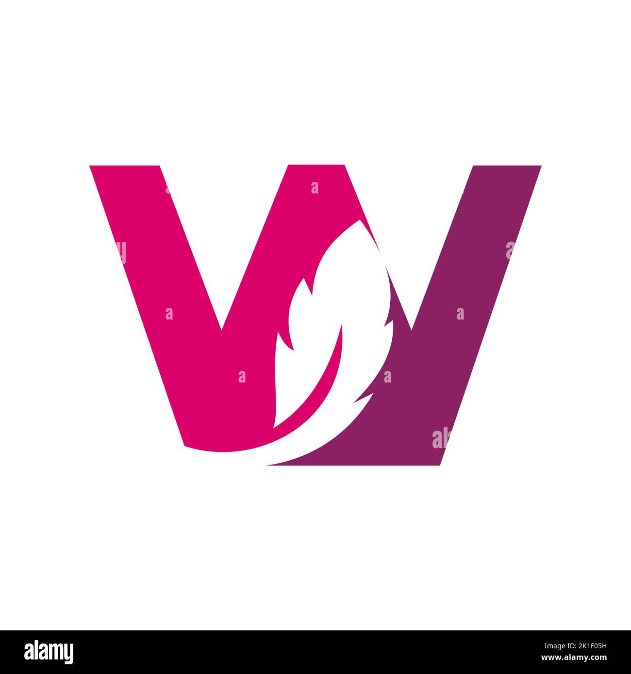 Letter W Bird Feather Logo Design Concept For Law Identity Vector ...