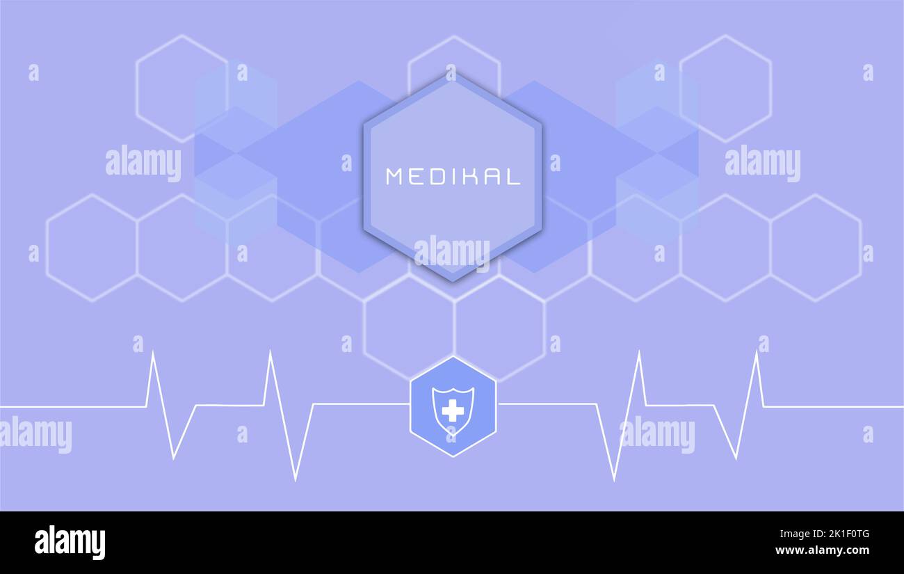 medical minimal background honeycomb heartbeat ikon medic Stock Vector ...