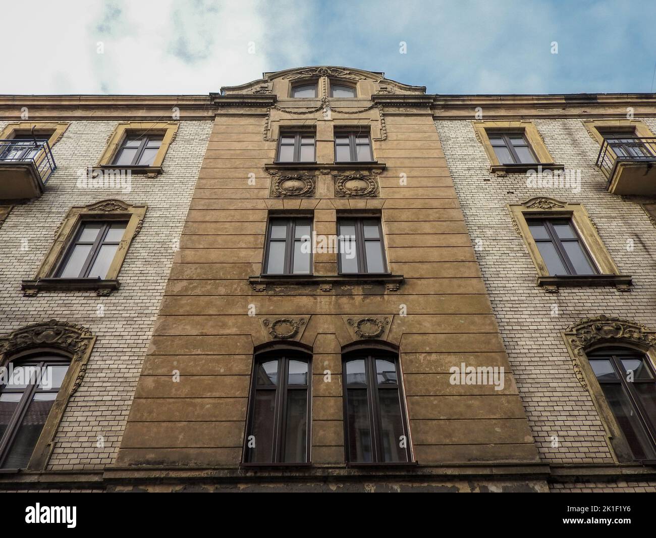A low angle of a tenant building in Katowice, Poland Stock Photo - Alamy