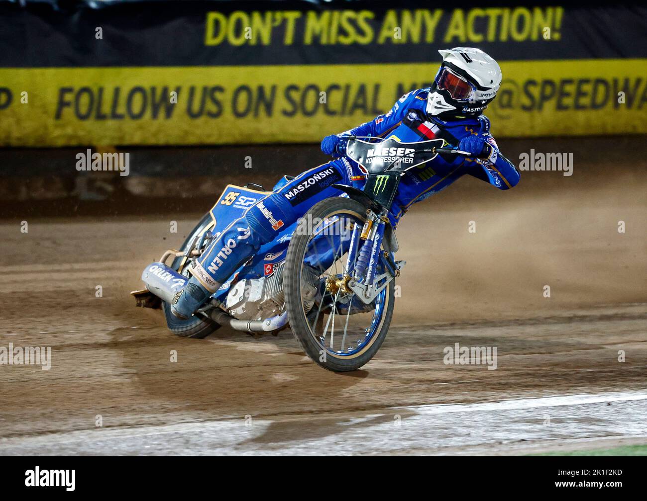 Poland's Bartosz Zmarzlik was the winner in Saturday's Kaeser FIM ...