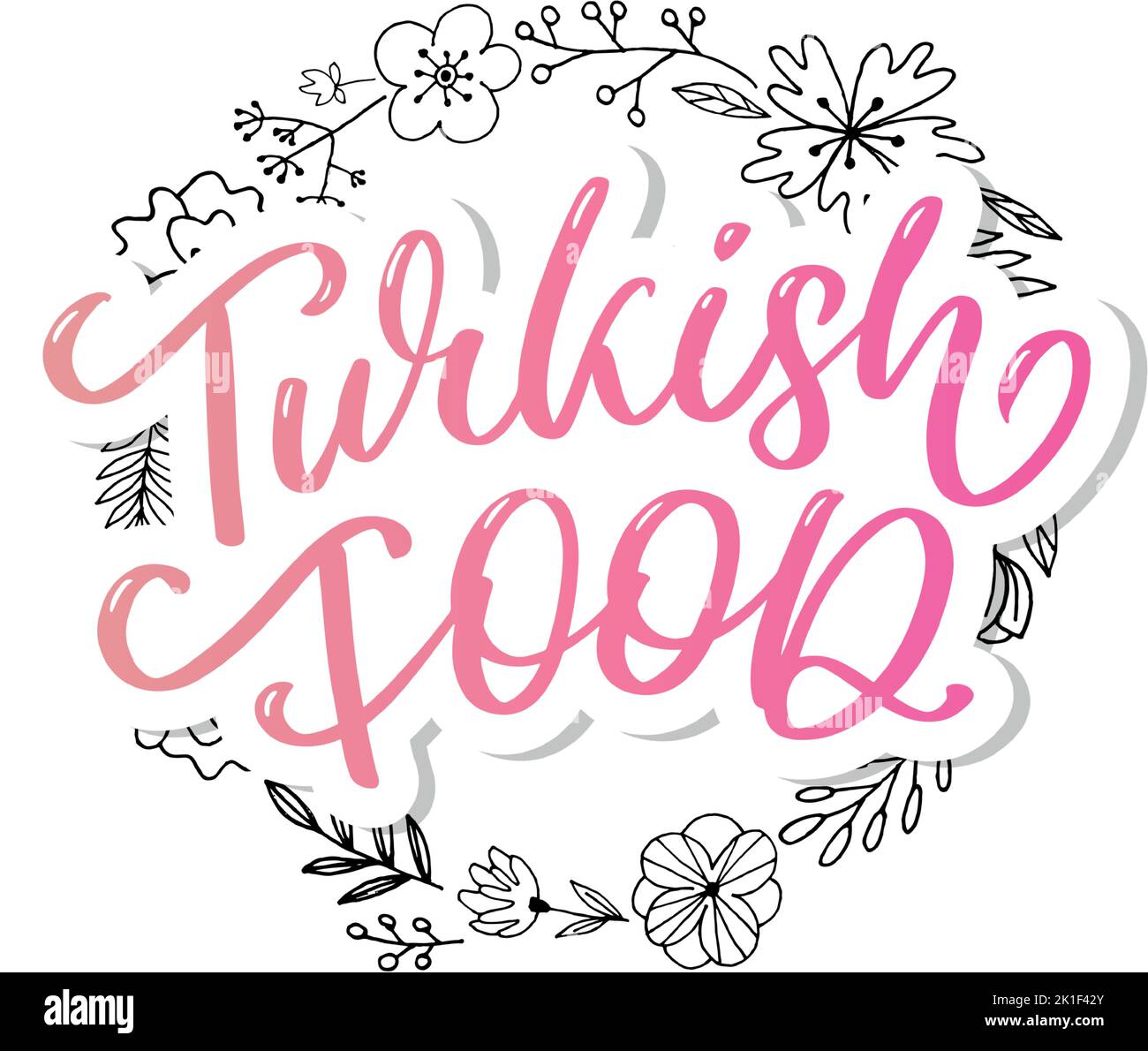 Turkish food letter. Design element. Traditional design. Vector ...