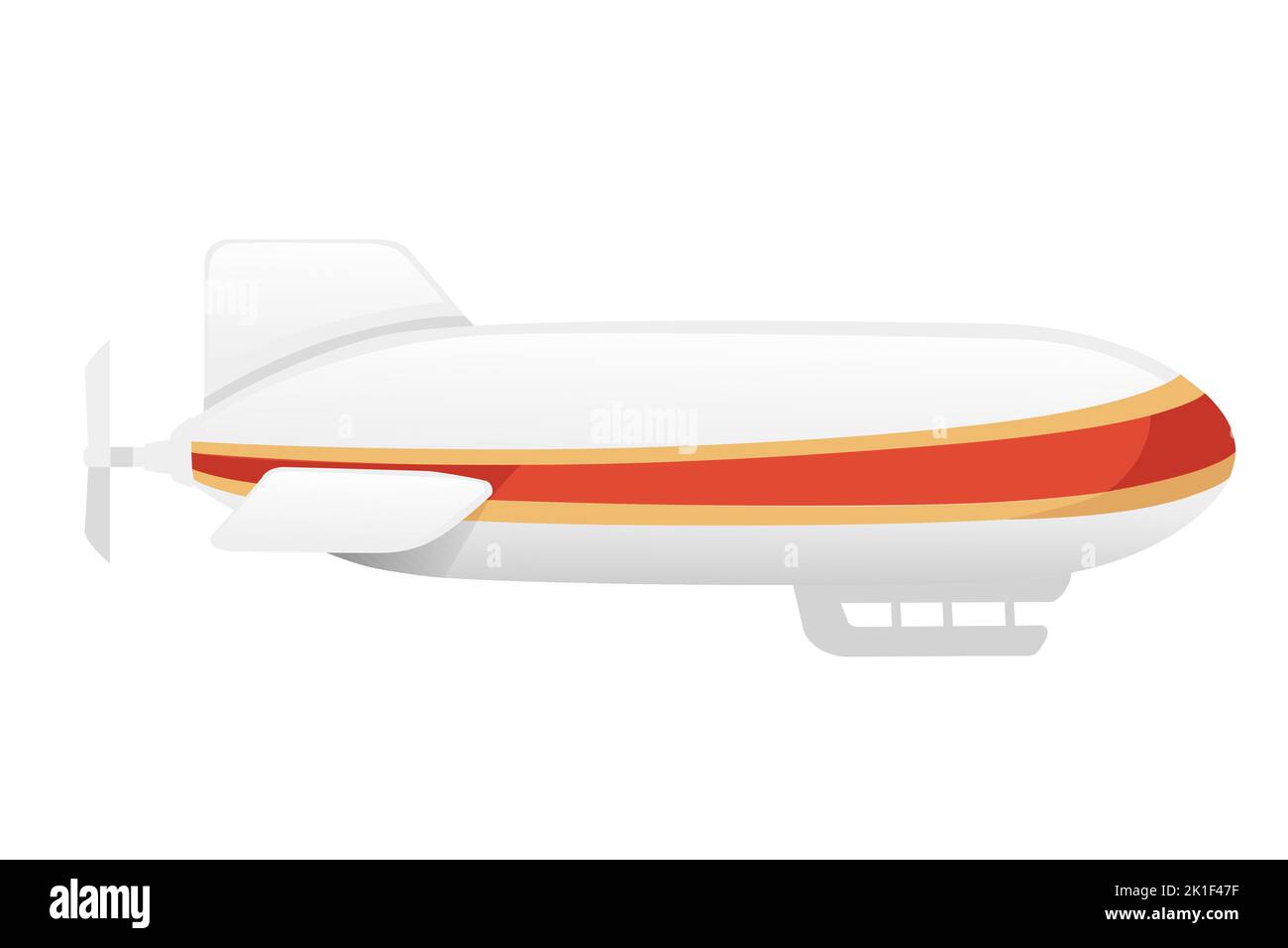 Commercial airship white color rigid airship vector illustration ...