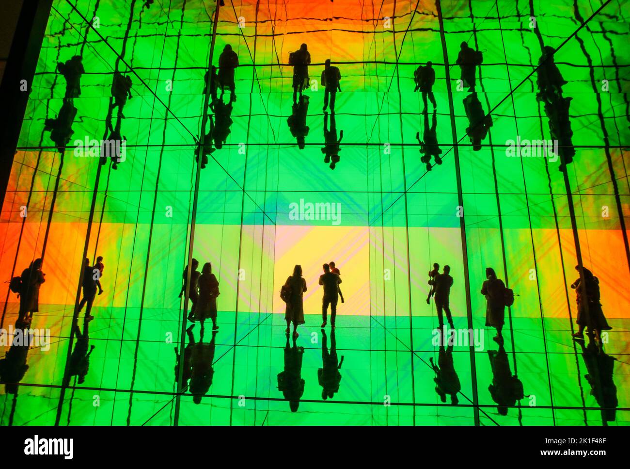 London UK 18 Sep. 2022 Members of staff pose with the installation INTO ...