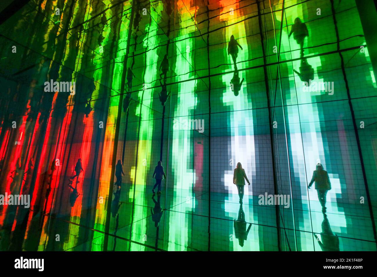 London UK 18 Sep. 2022 Members of staff pose with the installation INTO ...