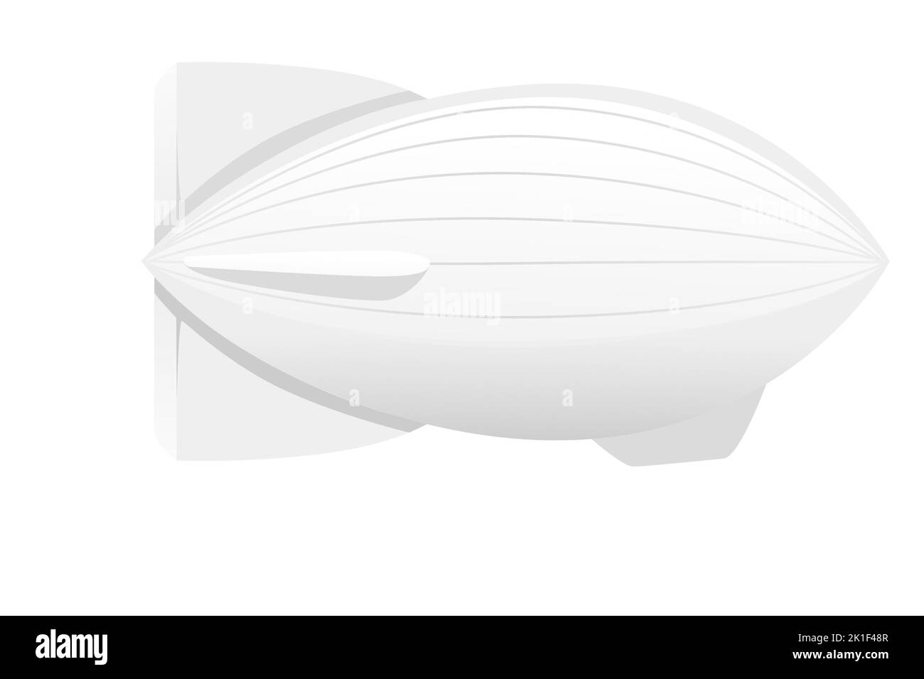 Commercial airship white color rigid airship vector illustration ...