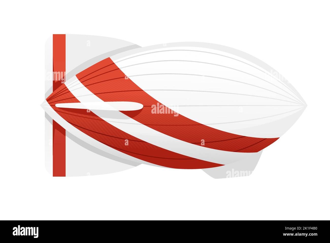 Commercial airship white color rigid airship vector illustration ...