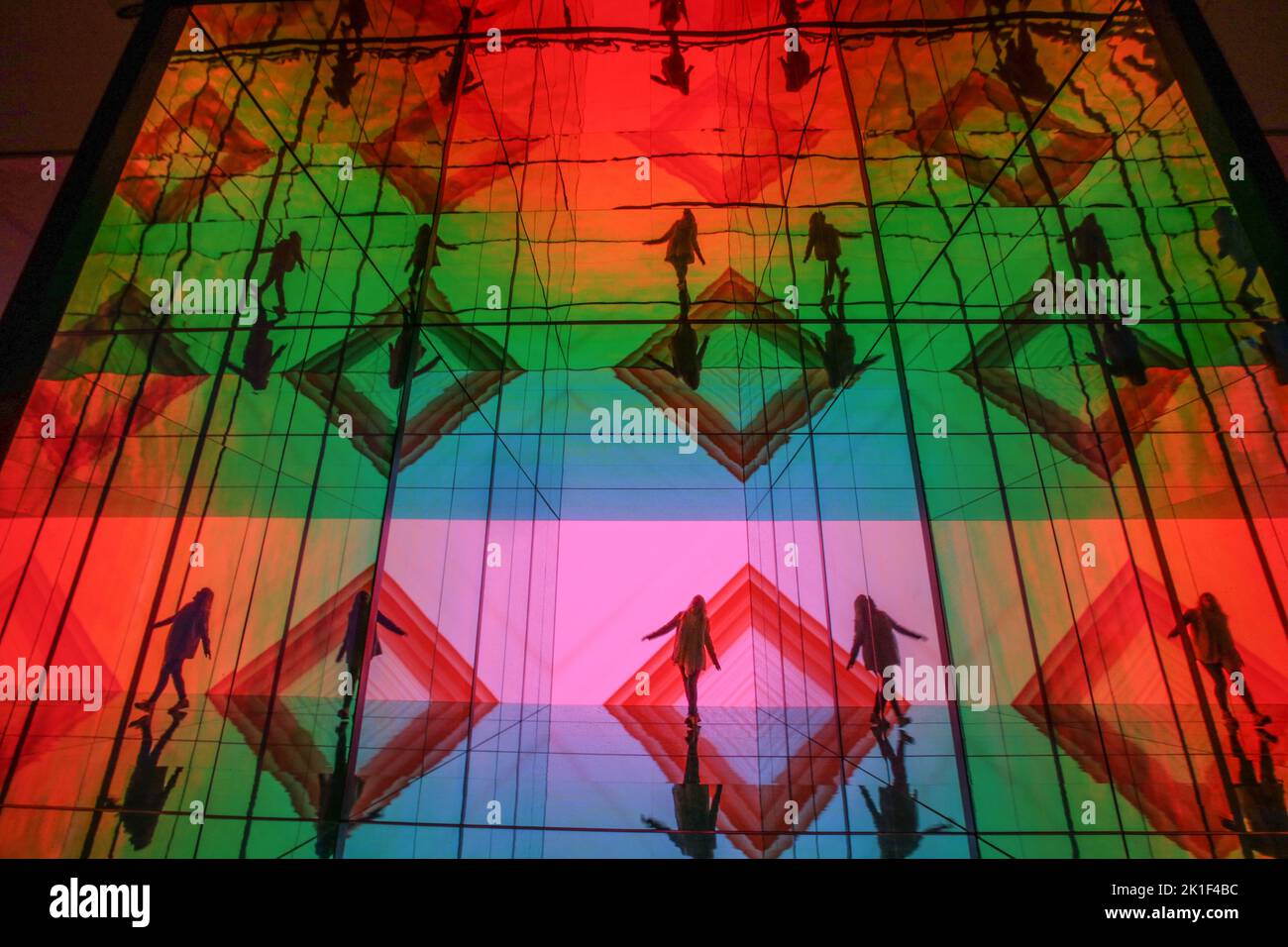 London UK 18 Sep. 2022 Members of staff pose with the installation INTO ...