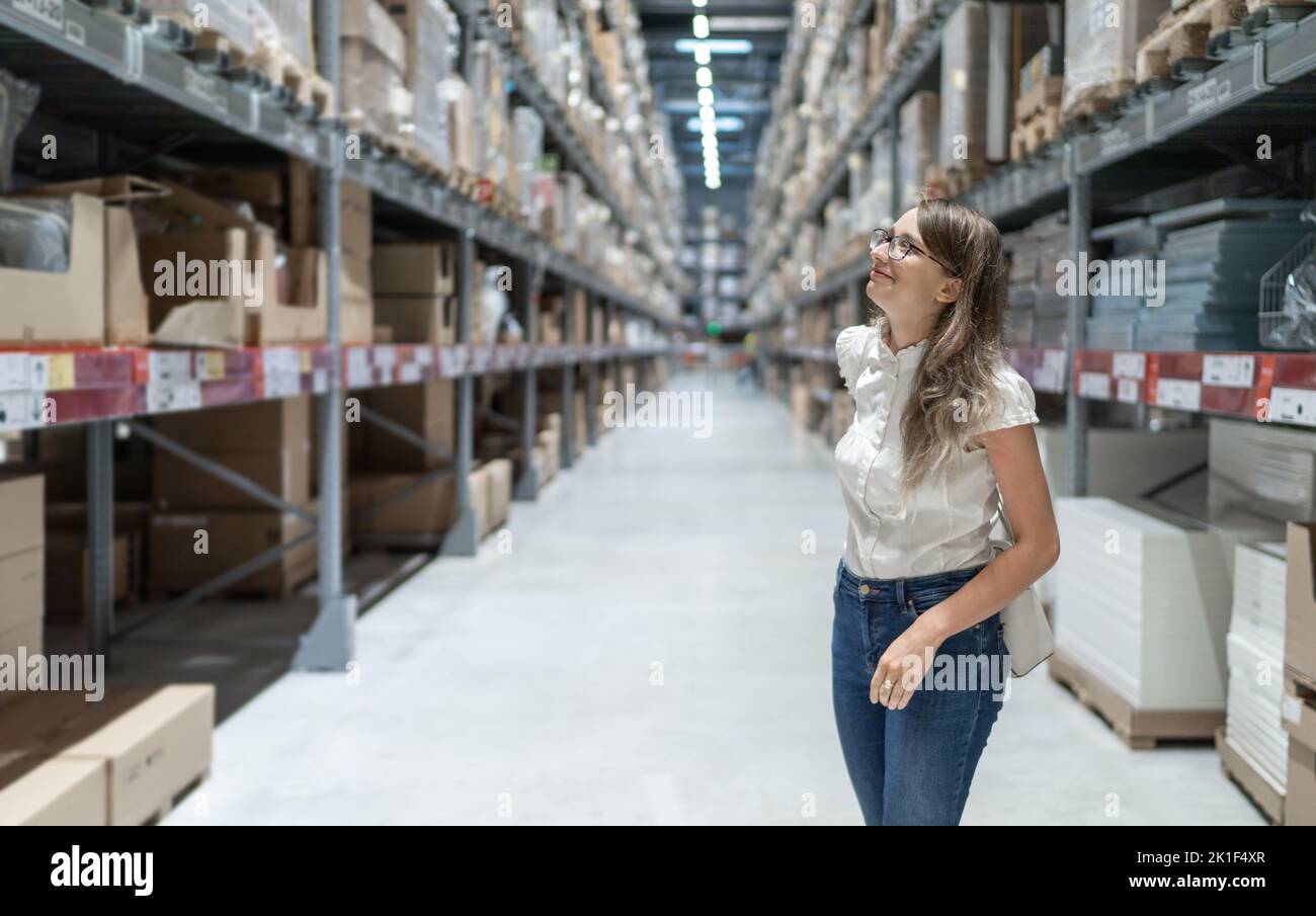 Beautiful Young White Caucasian Girl is in the Department Store Looking ...
