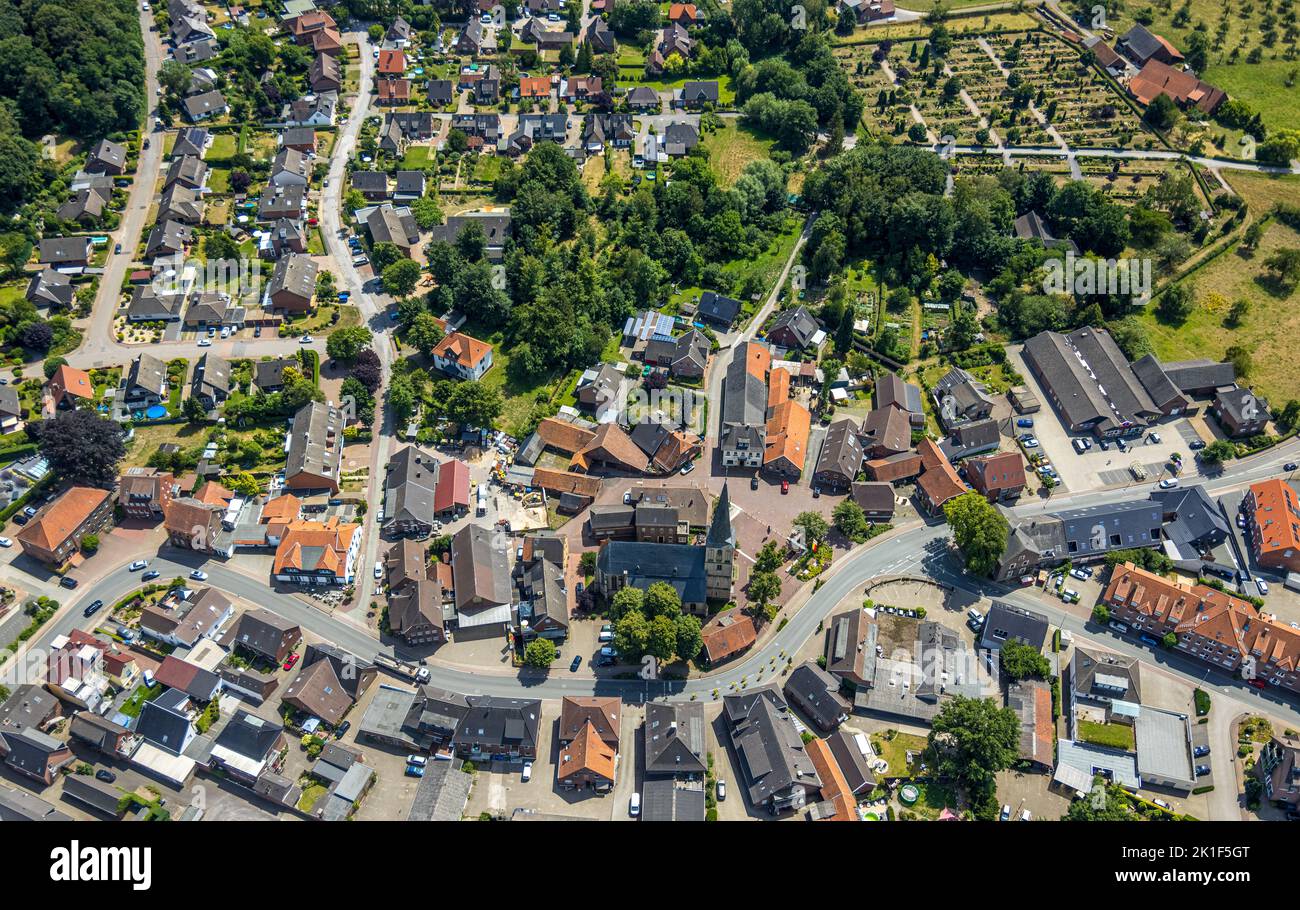 Village center with evang church an der issel hi-res stock photography ...