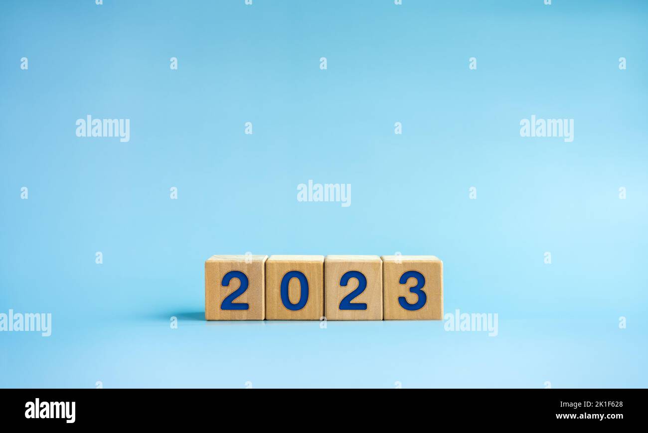 2023 Happy New year background banner. Two thousand Twenty-Three year ...