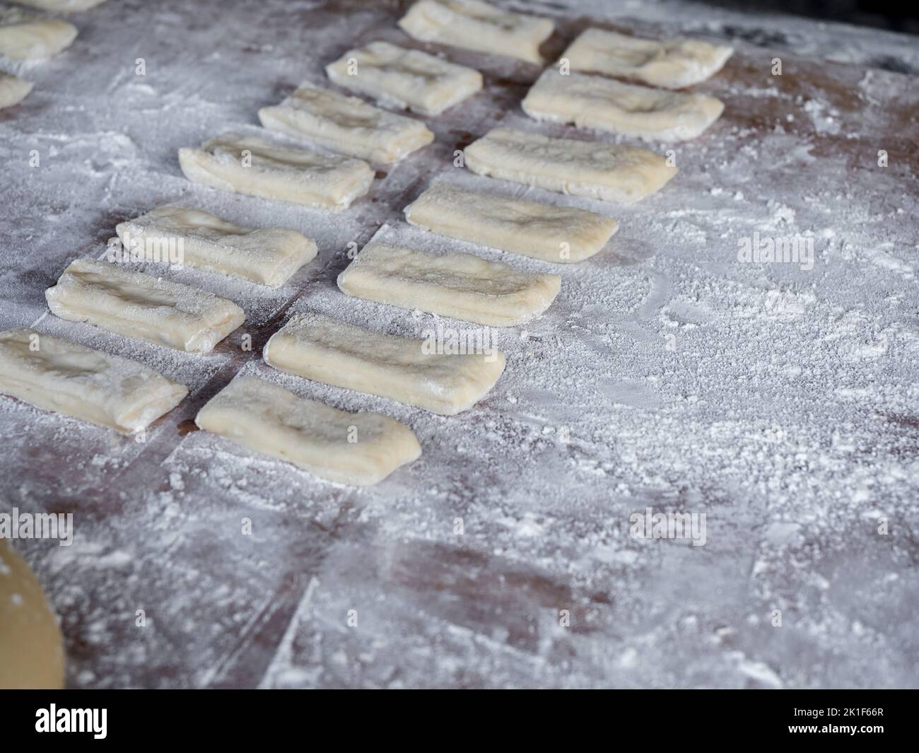 Preparation of raw materials for making deep-fried dough sticks or ...