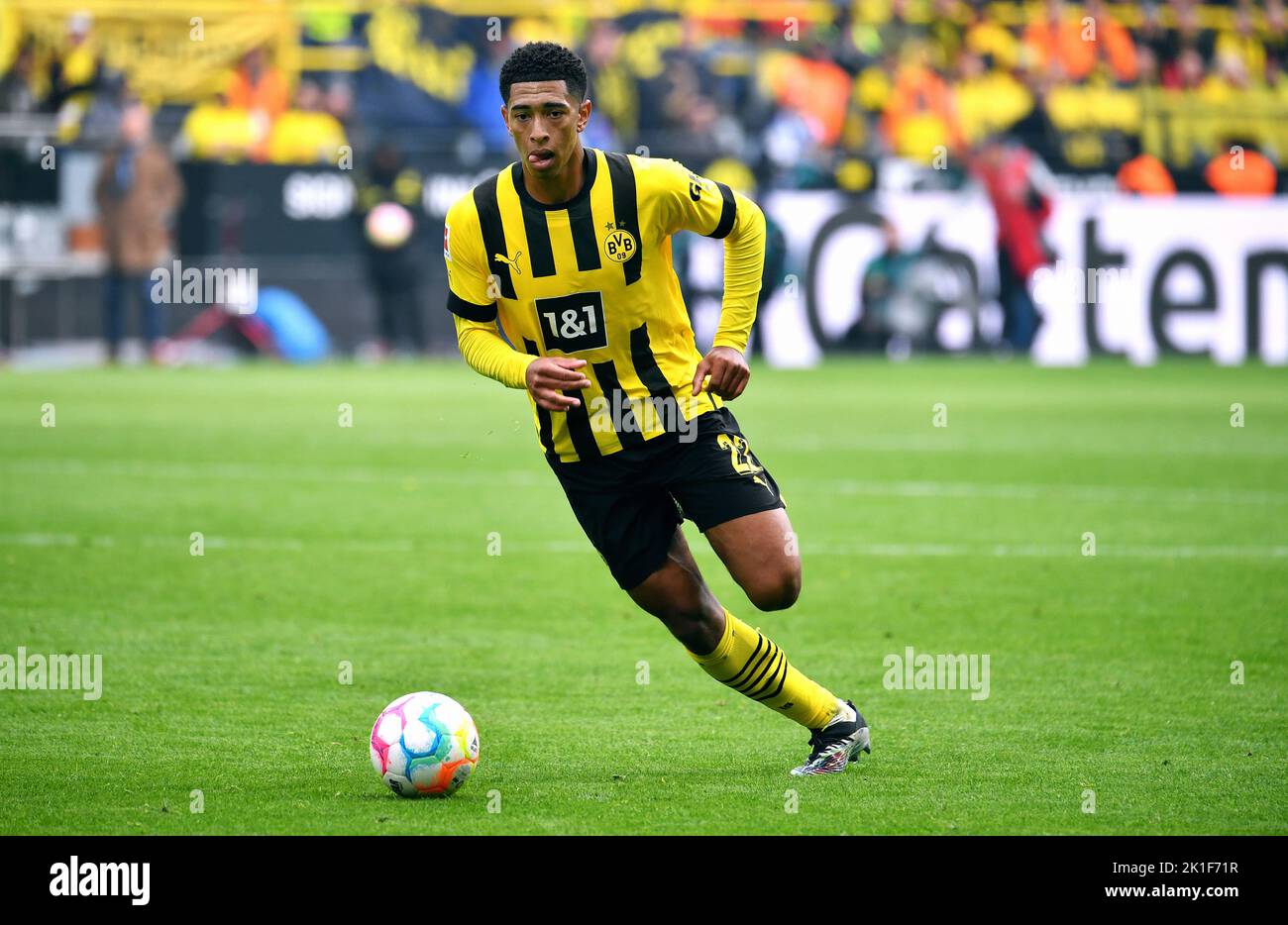 Bundesliga, Signal Iduna Park Dortmund: Borussia Dortmund vs FC Schallke 04; Jude Bellingham ...