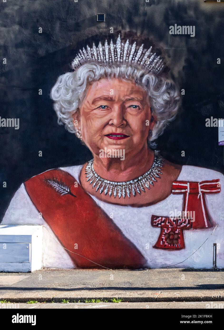 © Jeff Moore A mural tribute to the late Queen Elizabeth II painted on ...