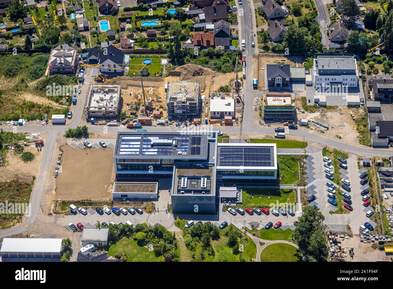 Aerial view, new building VORUM - Administration Volksbank Rhein Lippe ...