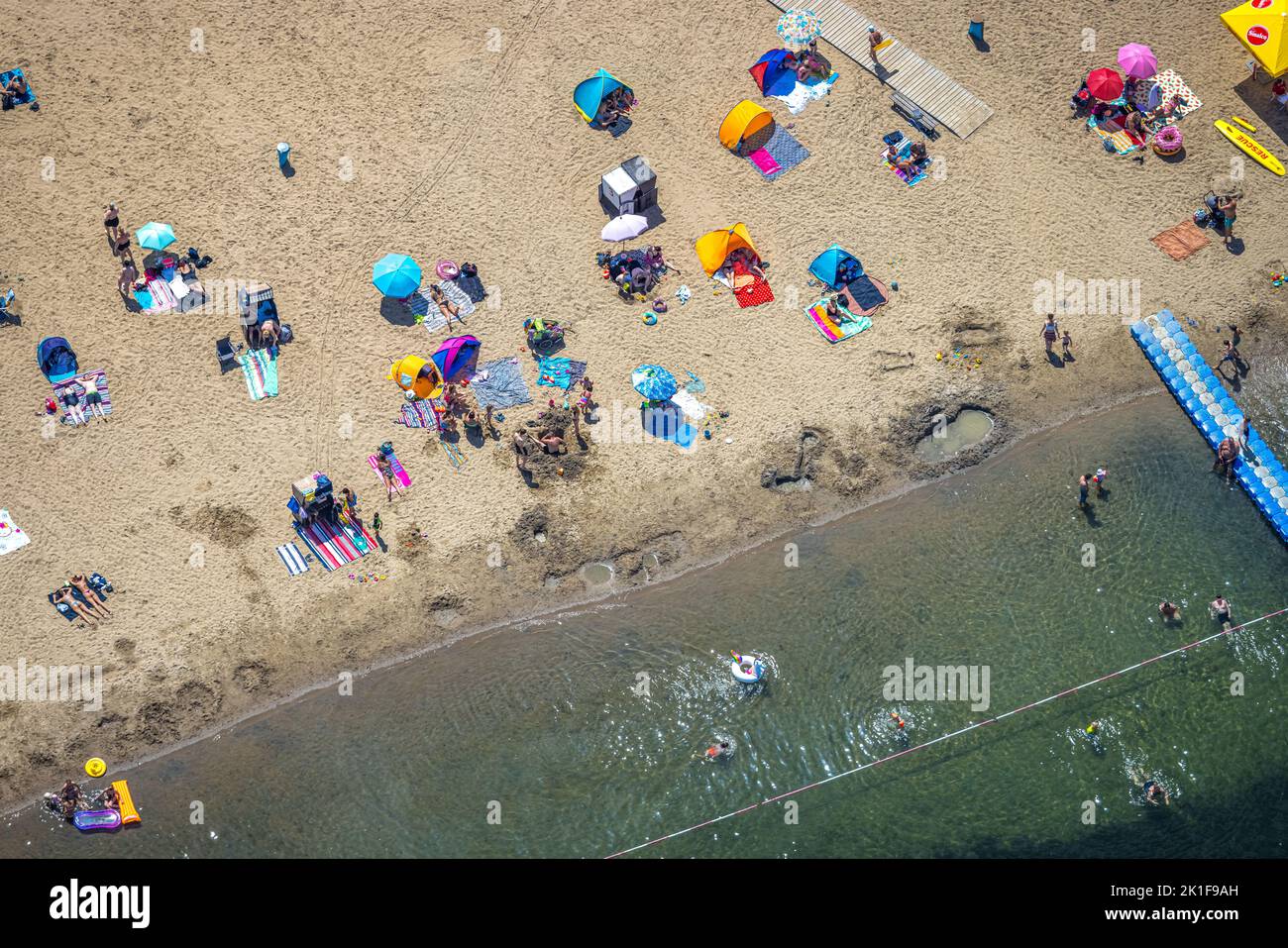 Bathers and pontoon at lido tenderingssee hi-res stock photography and ...