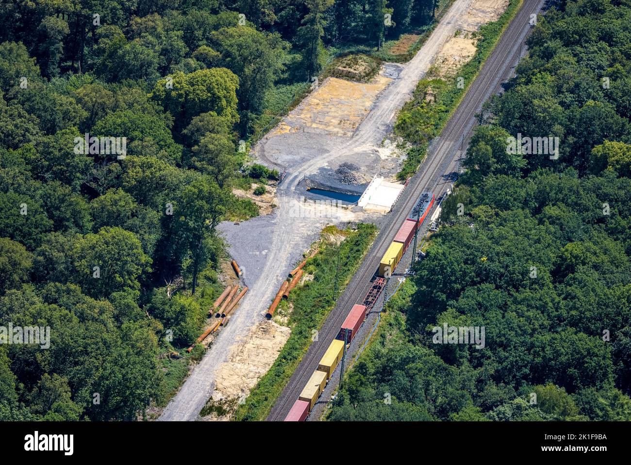 Freight train near bridge rahmstrasse hi-res stock photography and ...
