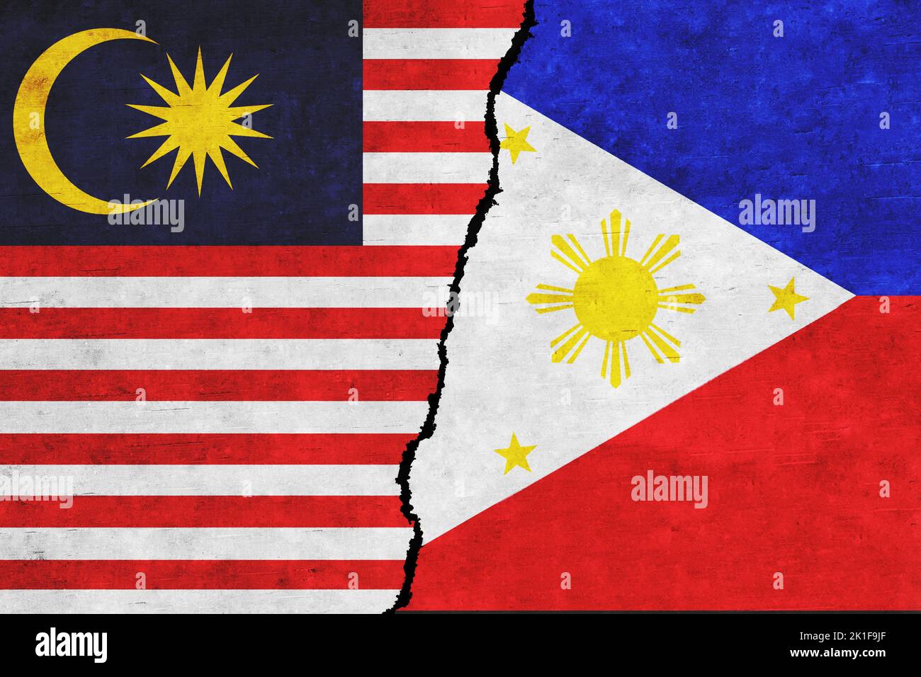 Philippines and Malaysia flags on a wall. Philippines and Malaysia ... Philippines and Malaysia flags on a wall. Philippines and Malaysia ...