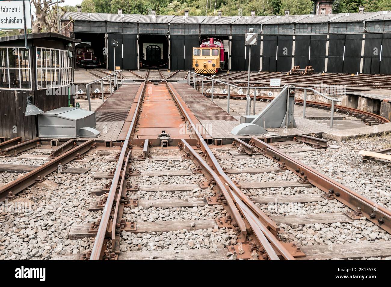 locomotive Roundhouse in the Bochum Dahlhausen Railway Museum Stock ...